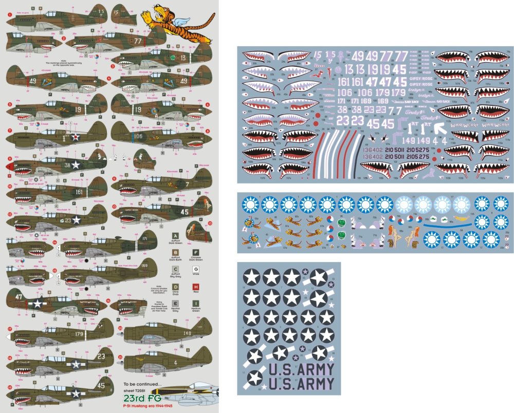 1/72 AVG and the USAAF 23rd FG - 1/72 aircraft decals