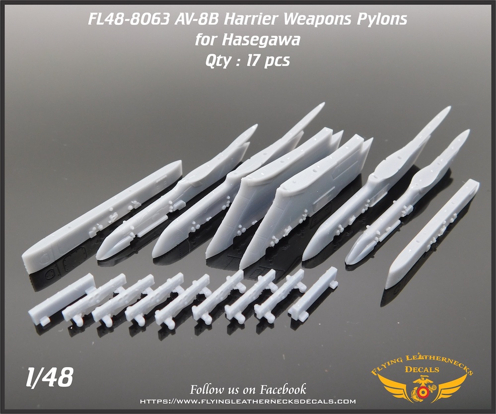1/48 McDonnell-Douglas AV-8B Harrier Weapons Pylons - 1/48 aircraft ...
