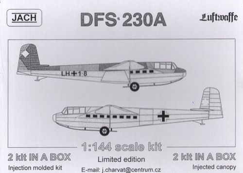 1/144 DFS 230 (2 kits in 1 box) - 1/144 aircraft plastic or resin kit