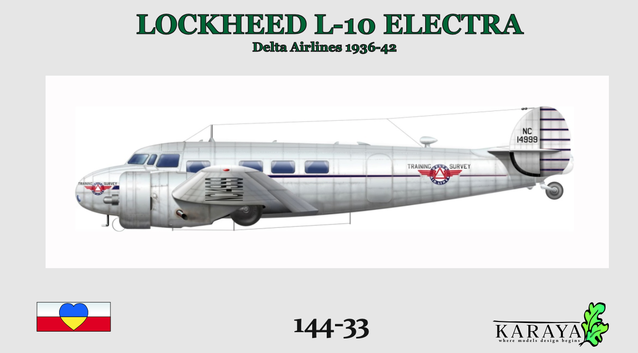 1/144 Lockheed L-10 Electra Delta Airliners - 1/144 aircraft plastic or resin kit