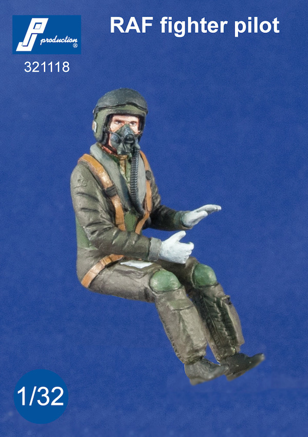1/32 RAF fighter pilot seated in a/c - 1/32 Figure resin