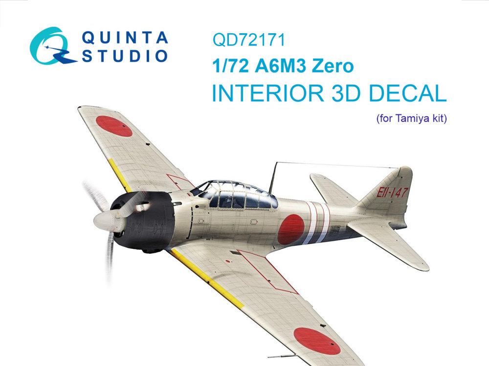 1/72 A6M3 Zero 3D-Printed & color Interior for Tamiya - 1/72 aircraft ...