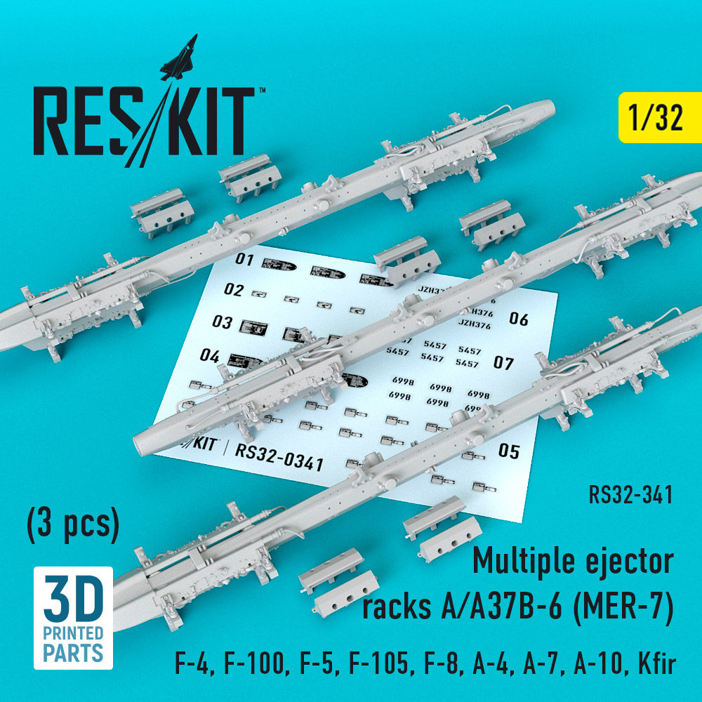 1/32 Multiple ejection racks A/A37B-6 - 1/32 aircraft upgrade set