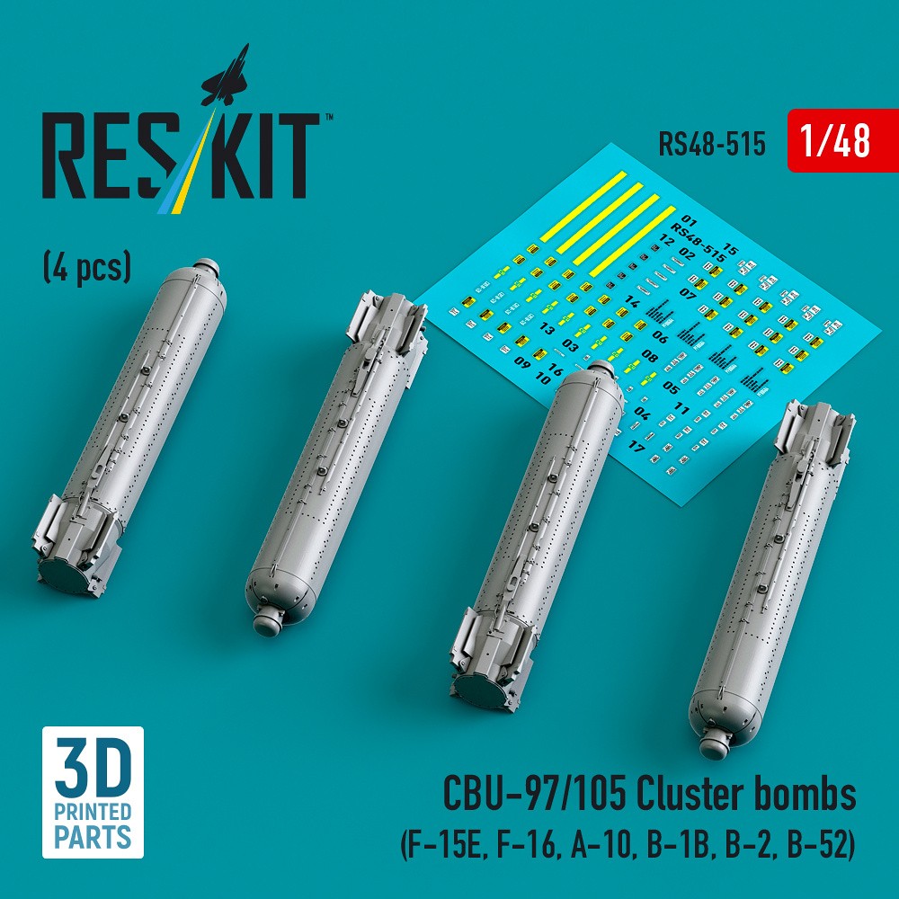 1/48 CBU-97/105 cluster bombs. - 1/48 aircraft upgrade set