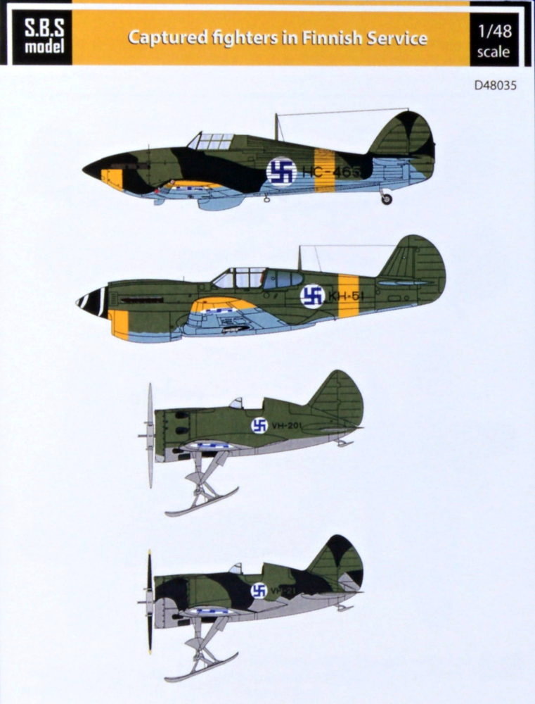 1/48 Decal Captured Fighters in Finnish Service - 1/48 Aircraft Mask ...