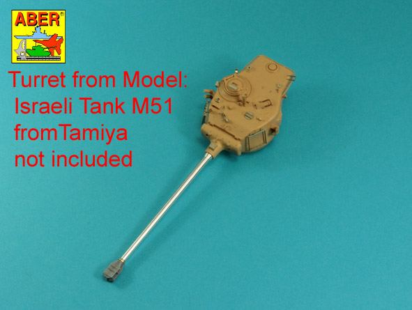 1/35 105mm D1504 L/44 barrel with muzzle brake for Sherman M51 - Sets de détaillage véhicules ...