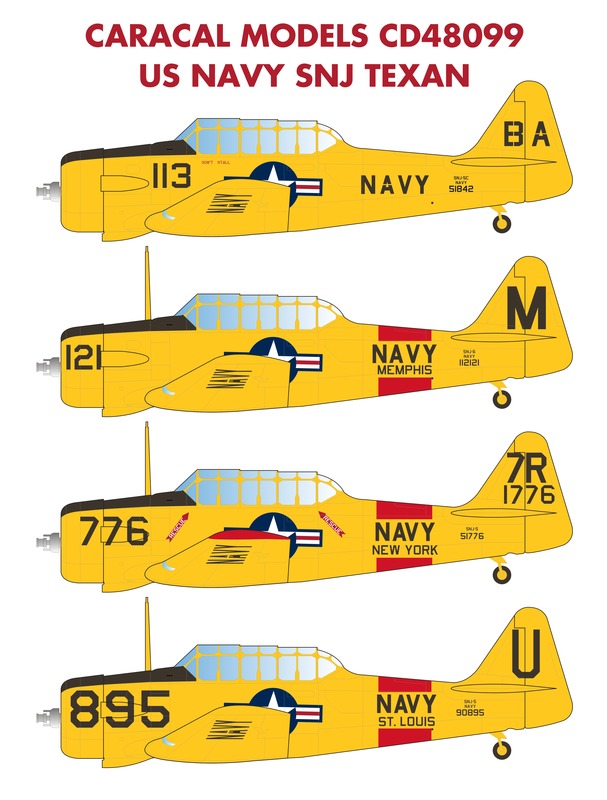 1/48 US Navy North-American SNJ Texan - 1/48 Avion masques & décals