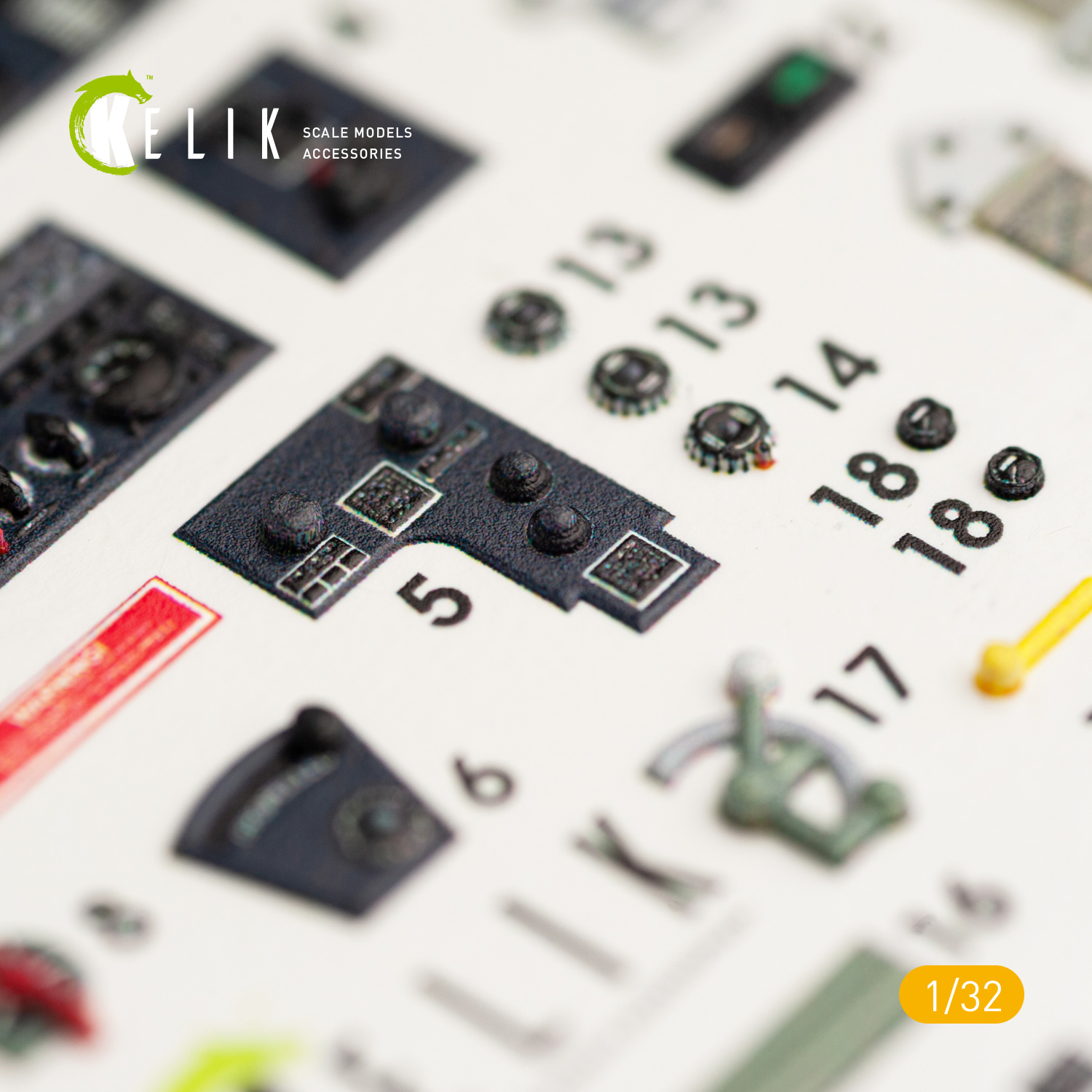 1/32 Curtiss P-40M interior 3D decals - Sets de détaillage avions 1/32