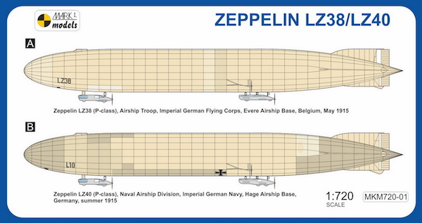 1/720 Zeppelin P-class LZ38/LZ40 First Attacker - Autres échelles Avion ...