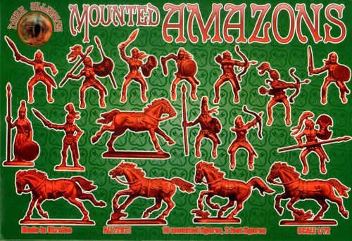1/72 Mounted Amazons - Figurines en plastique 1/72