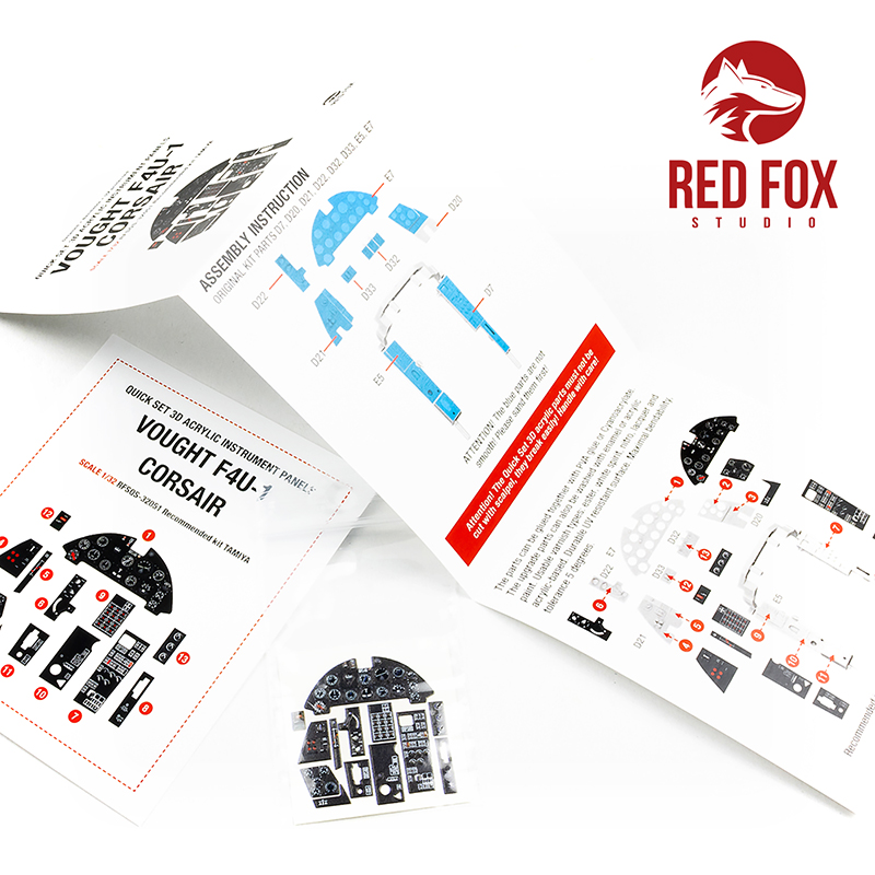 1/32 Vought F4U-1 Corsair Instrument Panel - Sets de détaillage avions 1/32